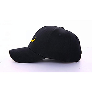 Kerr's Choice Women Cap L-UNA M-oon Hat Animie Moon Cap Moon Accessories Moon Baseball Cap Black