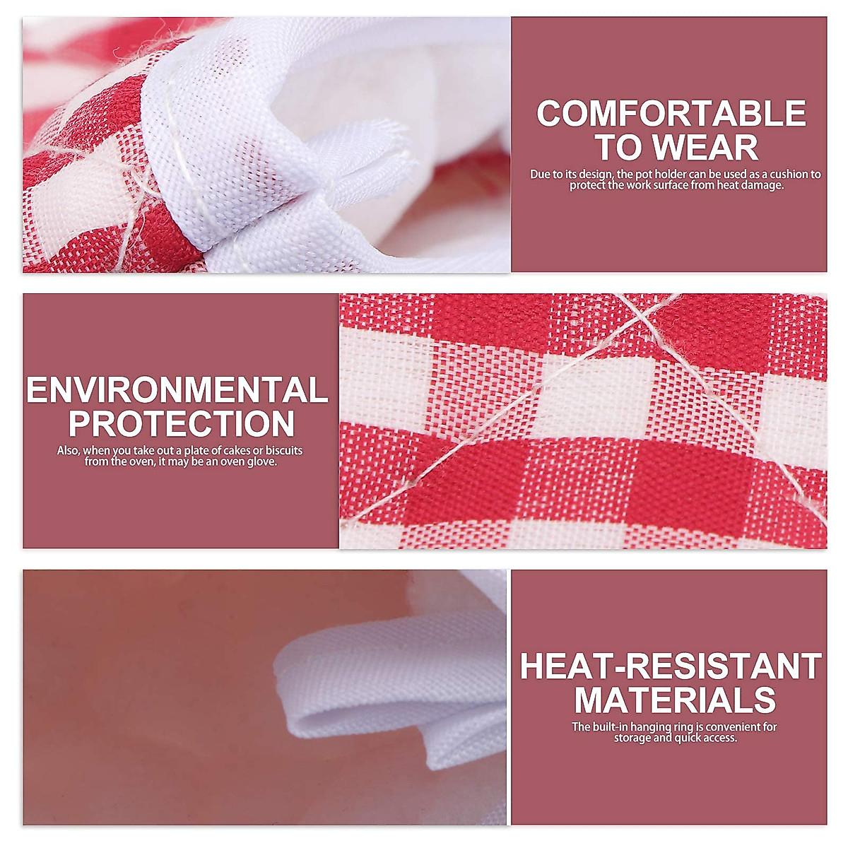 Cabilock Kids Oven Mitts for Children Play Kitchen Heat Resistant Kitchen Mitts for Kids Toddler (2pcs)