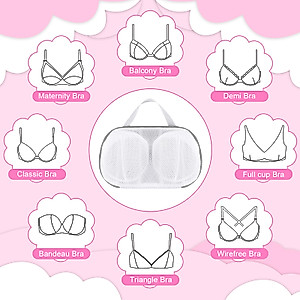 Bra Wash Bags for Laundry, Large Lingerie Underwear Brassiere Bag Set for Washing Machine With Zipper for Women Laundry Storage Washing Delicates (A to C Cups)