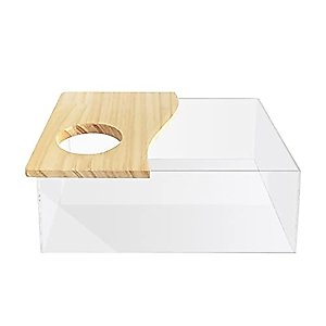 Hedgehog Sandbox Lid Design Take Bath 3 Styles Wooden Sandbox Small Pet Hamster Bath Container Pet Accessories B