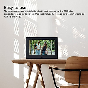 Digital Picture Frame, Digital Photo Frame Support USB 7 Inch for Birthday (US Plug)