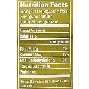 Best Maid Sour Pickles 1 Gal 18-22 count