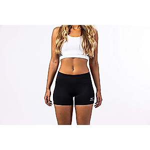 Mizuno Mens Women's Victory 3.5" Inseam Volleyball Shorts, Black, Medium US