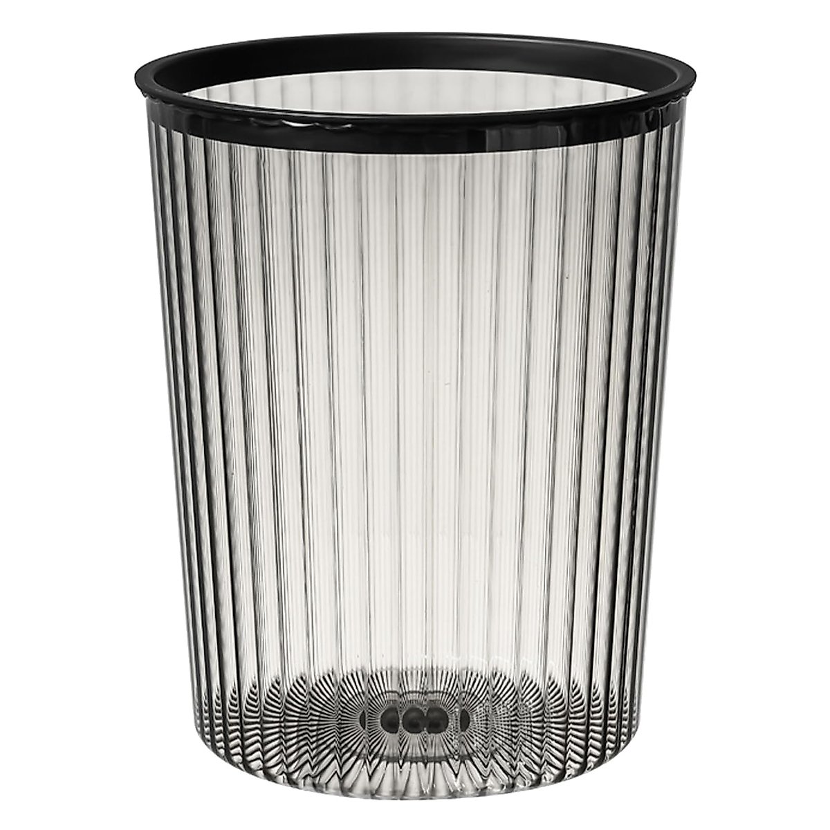 WOHPNLE Trash Can Bedroom, Large Capacity Transparent Small Trash Can No Lid Design Office Trash Can with Unique Pressure Ring Office Garbage Cans for Under Desk