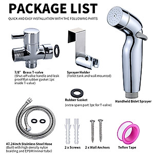 Timewill Handheld Bidet Sprayer for Toilet, Baby Cloth Diaper Sprayer Kit with 2 Water Flow Sprayers, Muslim Shower, Butt Cleaner, Dog Shower Sprayer