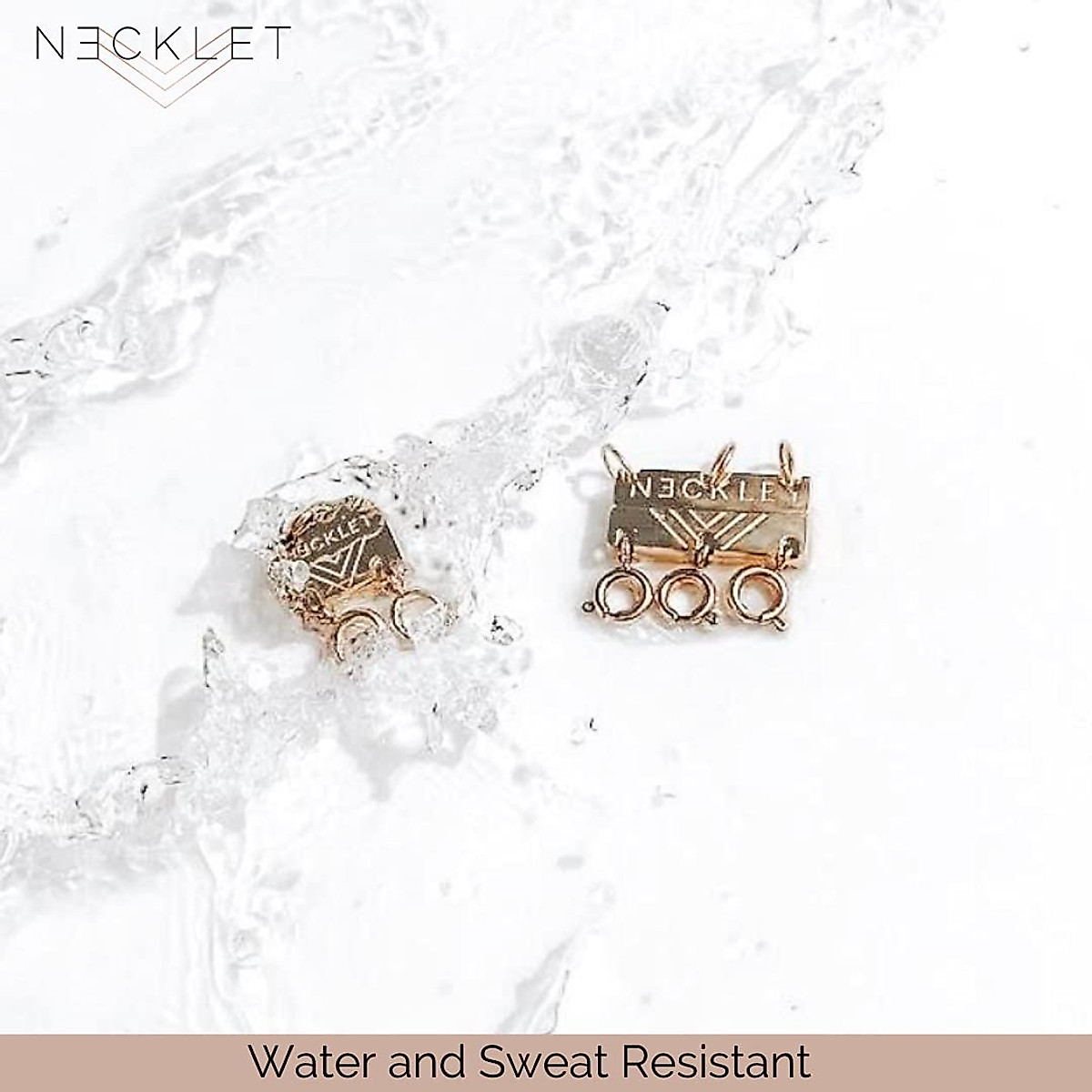 Necklet Triple Necklace Layering Clasp, Gold