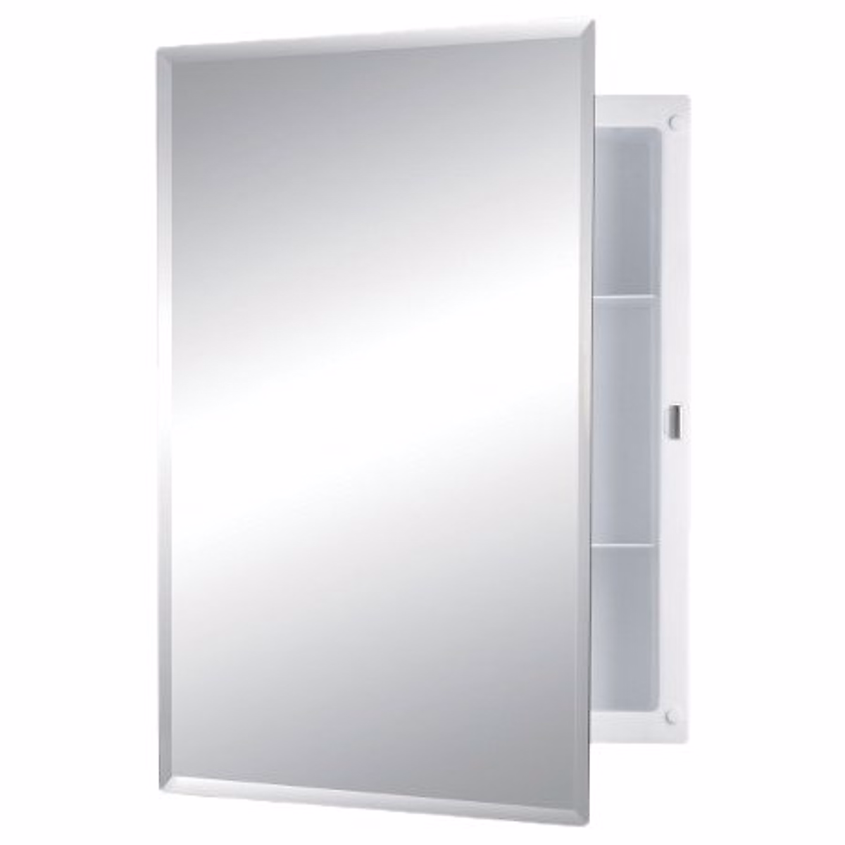Jensen 781029 Builder Series Frameless Medicine Cabinet with Polished Edge Mirror, 16-Inch by 22-Inch by 3-3/4-Inch