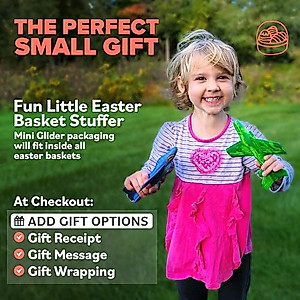 Foam Glider: Easter Basket Stuffers for Toddler to Teens - Fun Safe & Easy to Throw Girl Toys & Boy Sports Toys Age 4 5 6 7 8 9 10 11 12 - Unique Toy Easter Gifts for Girls & Outdoor Games for Kids