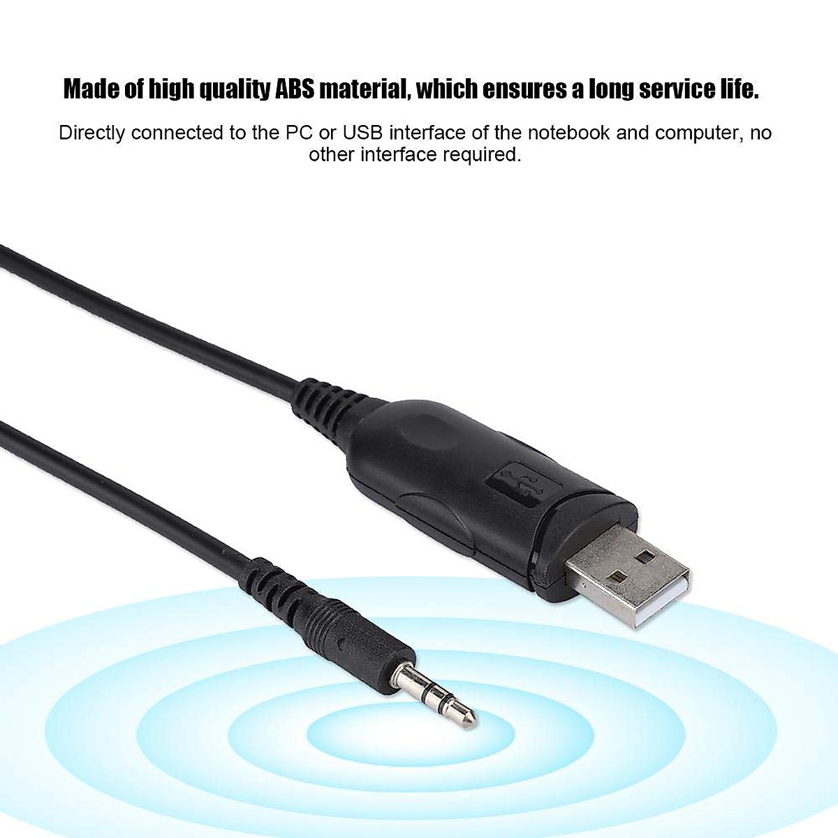 USB Programming Cable Cord with CD Software, Two Way Radio Programming Cable for KT8900 Radio Transceiver