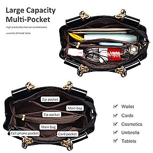 NICOLE & DORIS Patent Leather Handbags for Ladies Hobo Bag Stylish Tote Bag Women Shoulder Bags Exquisite Crossbody Bag Shopper Wedding Evening Bags Navy blue