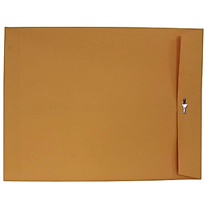 School Smart - 85046 Kraft Envelope with Clasp, 10 x 13 Inches, Pack of 100