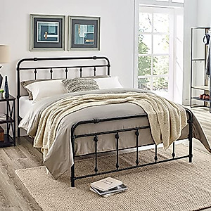 Classic Brands Calvino Classic Black Metal Platform Bed Frame, Full