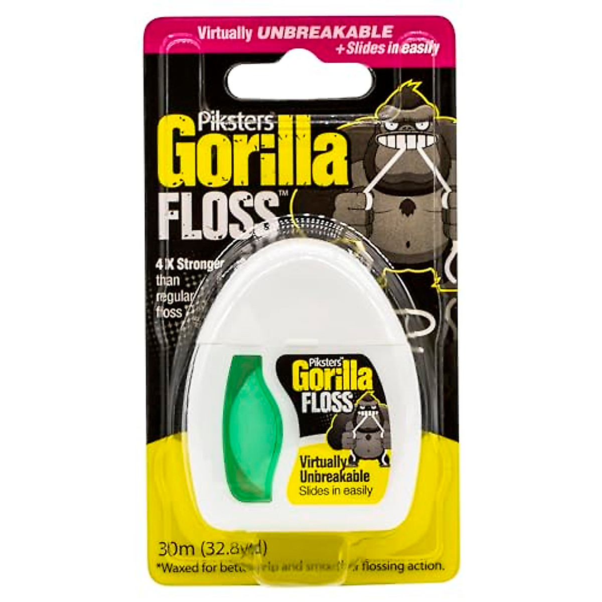 Piksters Gorilla Extra Strong Fine Thread Scrubbing Dental Floss. 30m