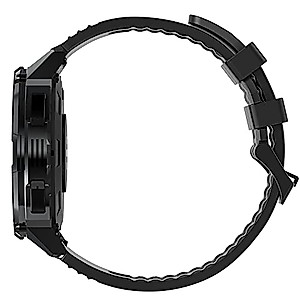 Carbinox X-Ranger Smart Watch Rugged Fitness Tracker IP69K Waterproof Compatible with Android and iOS Phone Heart Rate Sport Modes, Black, 49mm Diameter