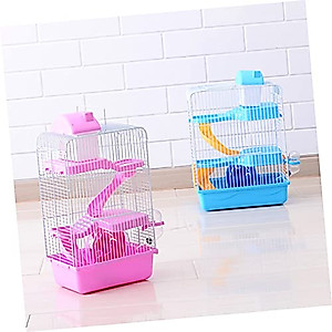 BESPORTBLE Hamster Cage Pet House Guinea Pig Villa Cage Small Animals Rabbit Cage Pink Luxury Travel Chinchilla Cage Villa Cage for Small Pets Pet Cage