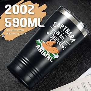 Capybara Is My Spirit Animal - Onebttle Stainless Steel Tumbler 20OZ Black - Gifts for Girls, Women, Capybara Lovers