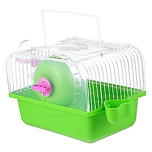 Hamsters Hamster Portable Cage Hamster Cage Toy Hamster Chinchilla Cage Pet House Hamster Bed Chinchilla House Pet Supplies Small Pet Panel Plastic Green Cage Pet Carrying Box