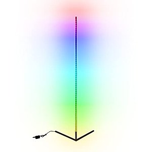 LEDVANCE 4.6ft Smart LED Corner Floor Lamp, Voice Control for Alexa/Google, Dynamic RGBTW Full Color Technology, 2700-6500K, No Hub Required (75820)