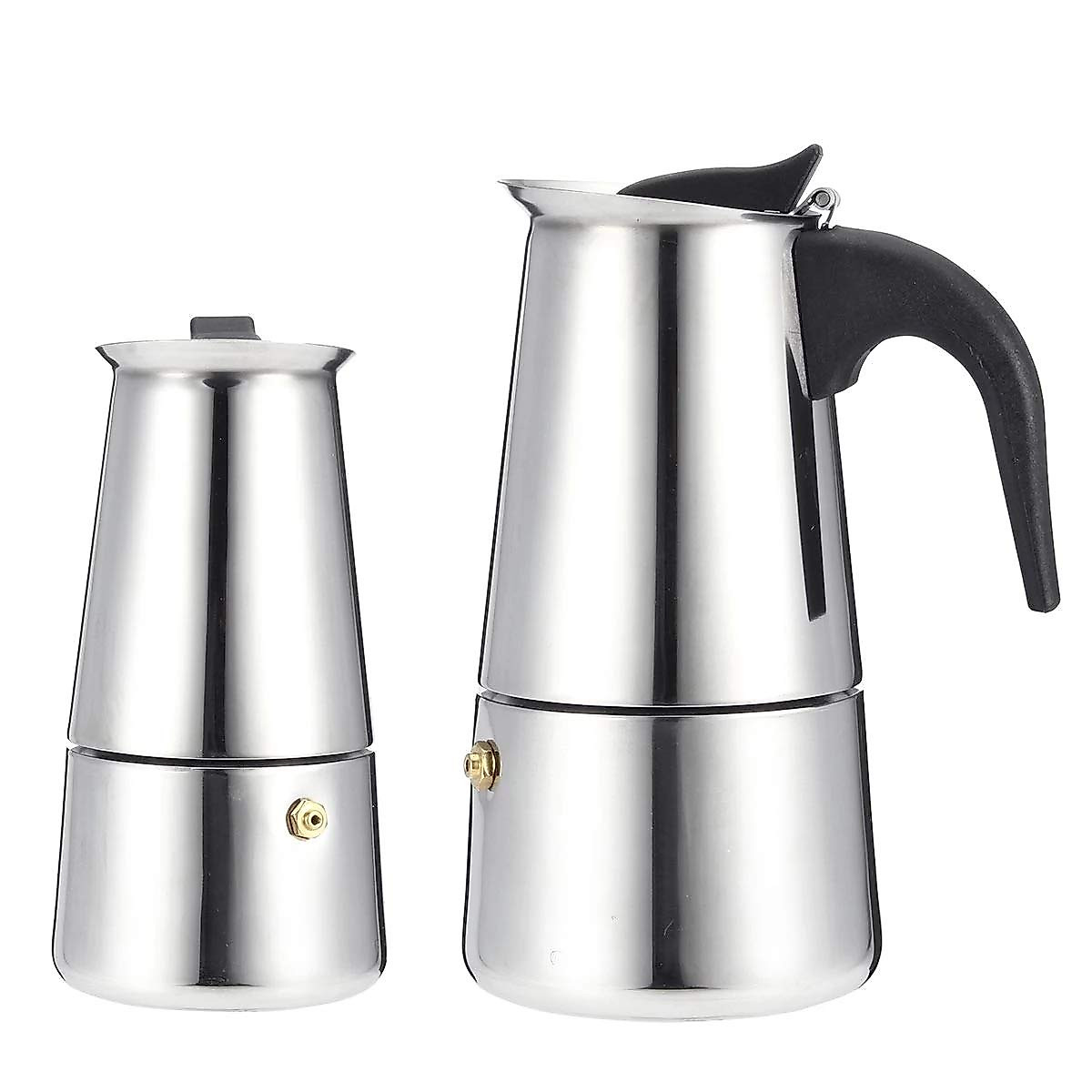 200/450ml Portable Espresso Coffee Maker Moka Pot Stainless Steel with Electric stove Filter Percolator Coffee Brewer Kettle Pot (450ml)