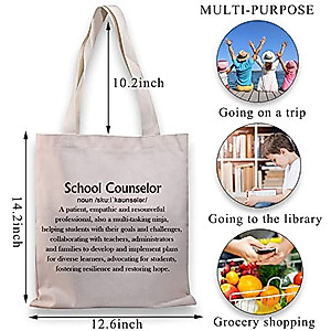 BDPWSS School Counselor Tote Bag Counselor Appreciation Gift School Guidance Counselor Motivational Definition Travel Pouch (School counselor definition TG)