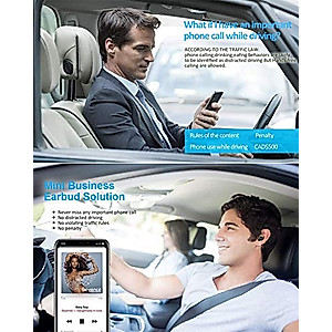 LEZII Single Bluetooth Earbud, Mini Invisible Wireless Headset, in Ear Headphones, Sport Earpiece with Mic, Magnetic USB Charging for Car Vehicle Business, Waterproof Earphones for Samsung iPhone