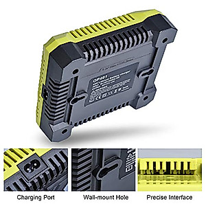 KUNLUN OP401 40-Volt Lithium-Ion Battery Charger for Ryobi 40V OP4050A OP4026 OP40601 OP4040 OP4030 OP4015 OP40201 Li-ion Battery