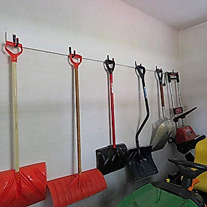 Yisunnan Garage Storage Hooks, Heavy Duty J Utility Hangers (Black, Pack of 10)