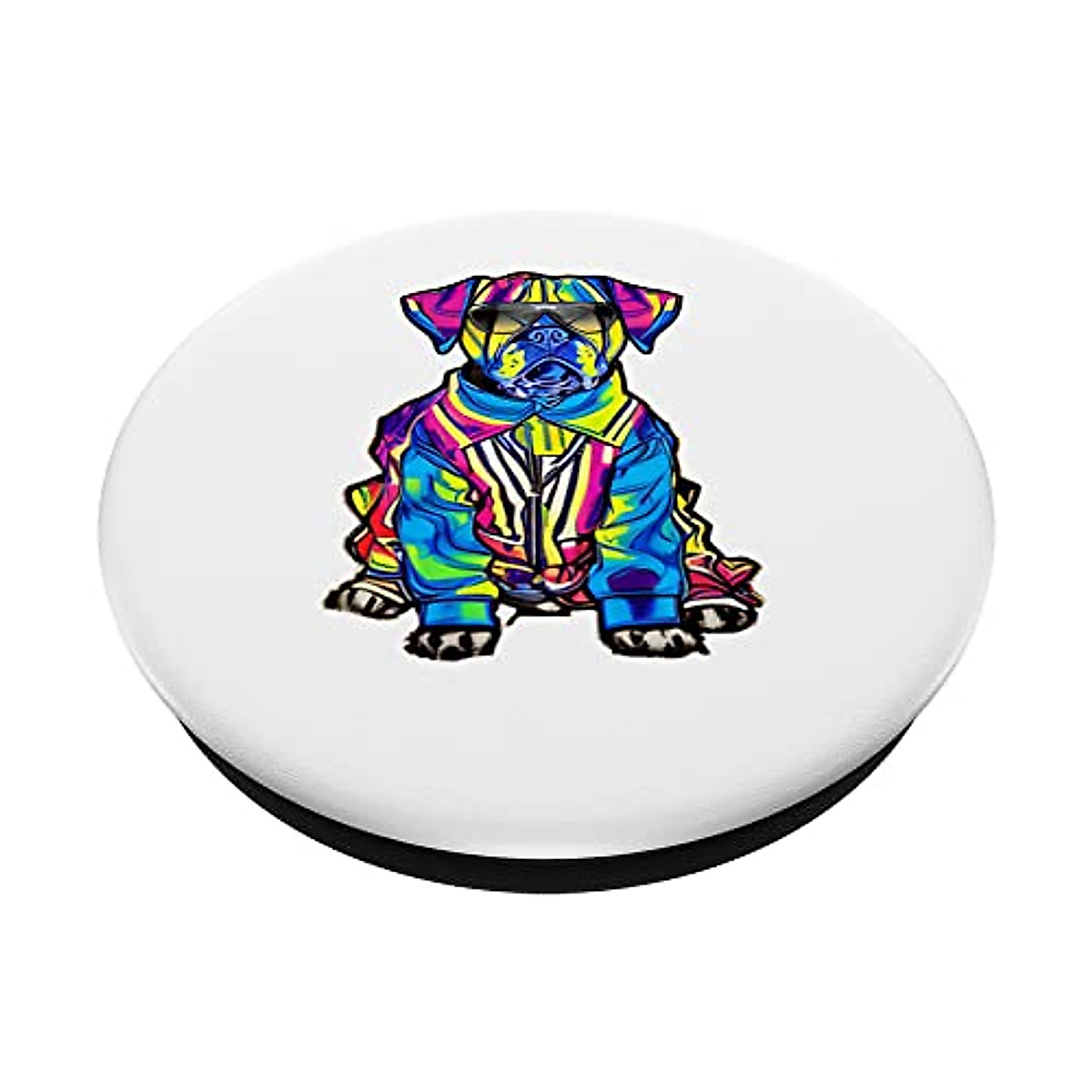Cool Dog Wearing Streetwear PopSockets Swappable PopGrip