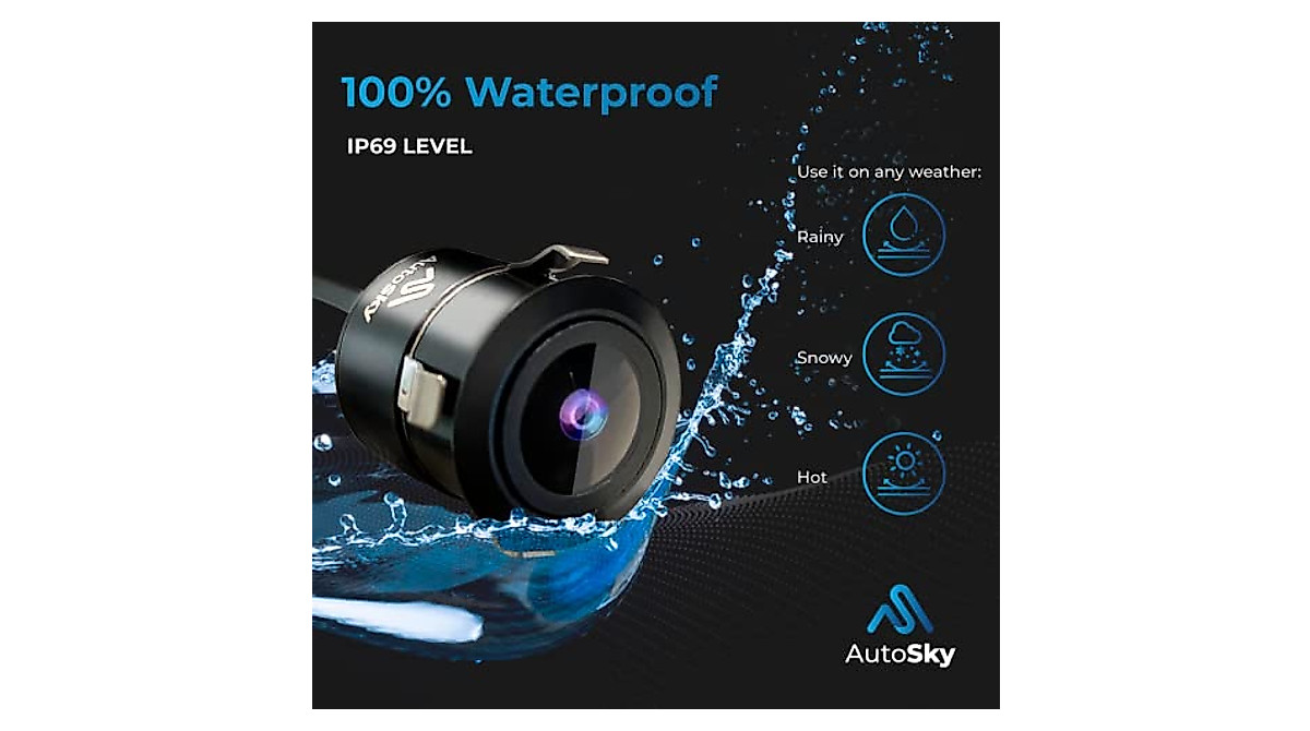 AutoSky HD Reverse Backup Camera - Wide View & Easy Mounting