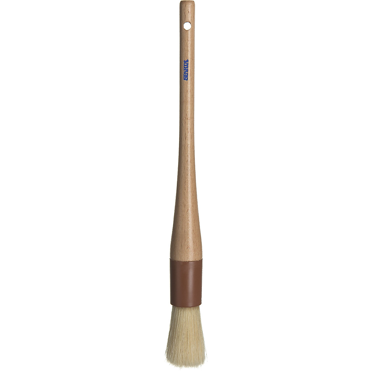 SPARTA 4038000 Boarhair Round Brush, Ergonomic Shape With Studry Wood Handle, 1 Inch, Brown
