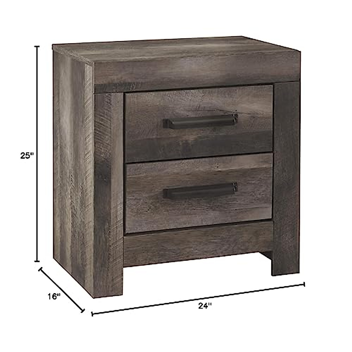 Signature Design by Ashley Wynnlow Nightstand, Dark Weathered Gray