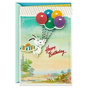Hallmark Peanuts Birthday Card (Snoopy, Balloons)
