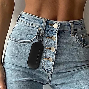 Geiomoo Silicone Carrying Case Compatible with Sony WF-C500, Portable Scratch Shock Resistant Cover with Carabiner (Black)