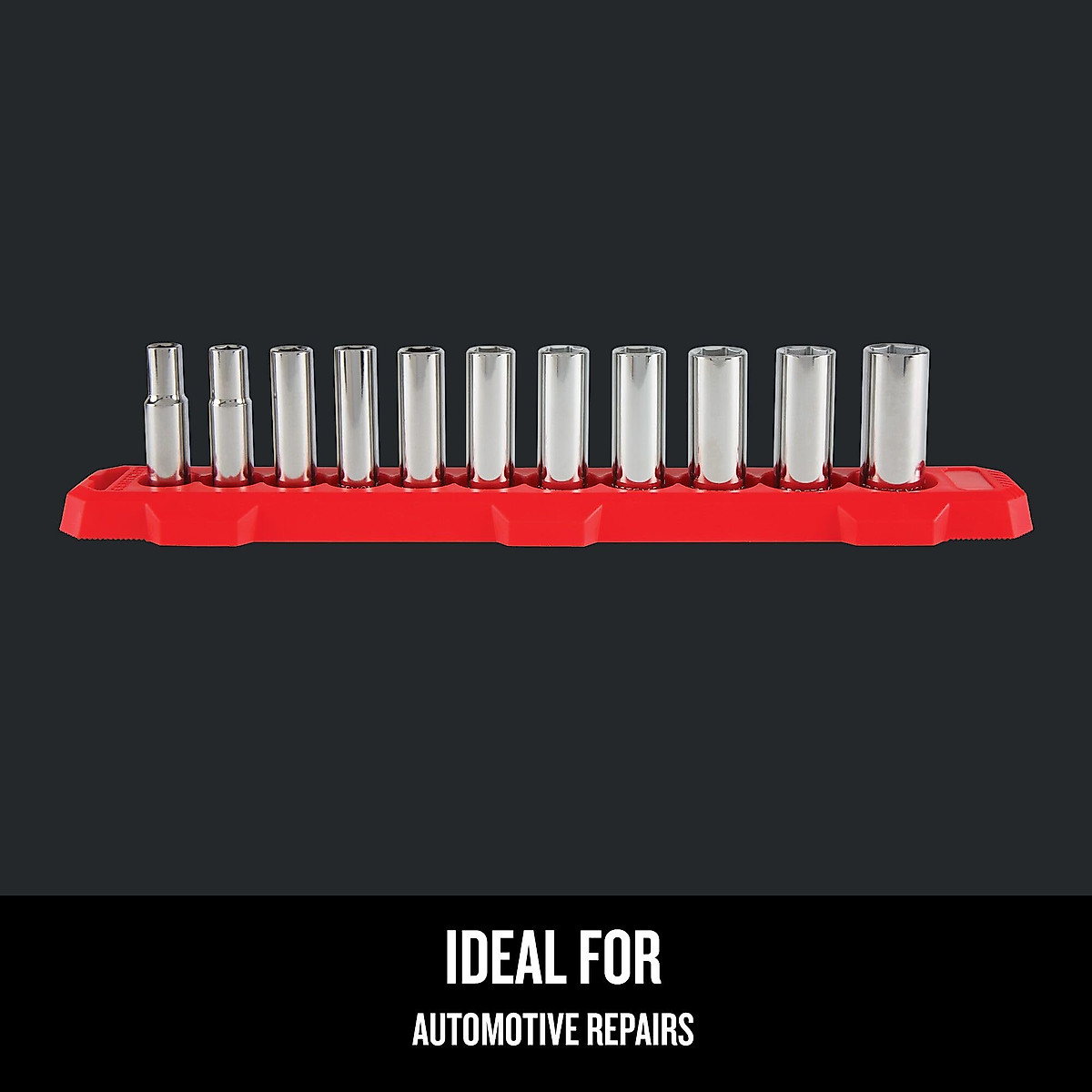 CRAFTSMAN Socket Set, Metric, 3/8" Drive, 6 Pt., 11Piece (CMMT12045)