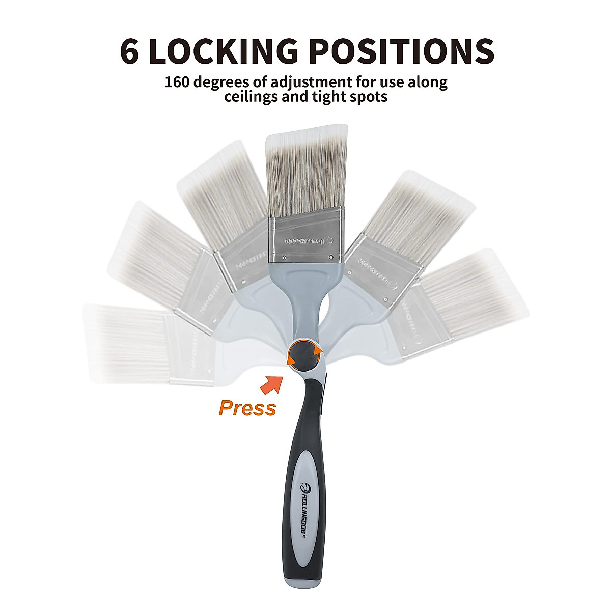 ROLLINGDOG Paint Roller Set - 9 Inch Paint Roller with Extension Pole,Wall Paint Kit Extendable Paint Brush with Tray Kit