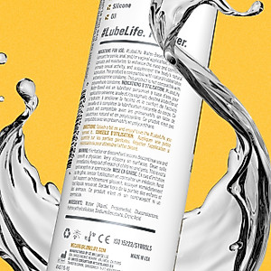 Lube Life Water-Based Personal Lubricant, Lube for Men, Women & Couples, Non-Staining, 4 Fl Oz