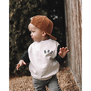 YOKJZJD Infant Toddler Baby Boy Fall Winter Outfits Letter Pullover Sweatshirt Long Sleeve T-Shirt Tops Pants Sweatsuit Clothes Set (Black White, 12-18 Months)
