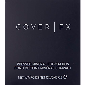 Cover FX Pressed Mineral Foundation: Talc-free Powder Foundation That Provides Buildable Coverage, Weightless Matte finish N110, 0.42 oz.
