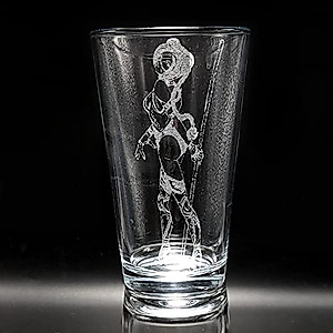 JADE Engraved Pint Beer Glass | Inspired by the MK Tournament Fighting Game | Great Video Gamer Gift Idea!