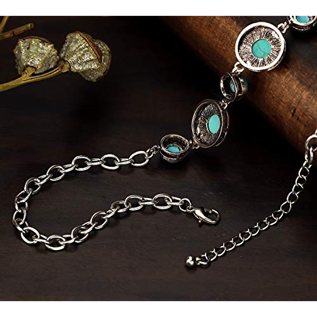 Suyi Long Pendant Turquoise Y Necklace for Women Bohemian Handmade Beaded Necklace jewelry Drop-shaped Turquoise1