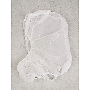 ZMDREAM pack of 100 Disposable Hoods Bouffant Caps Polypropylene Hair Net Beard Cover Combo White
