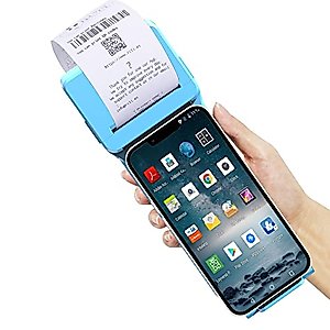 Back Clip Bluetooth 58mm Thermal Receipt Printer and 1D/2D/QR Barcode Scanner Bluetooth 2 in 1 Work with iOS,Windows,Mac,Android