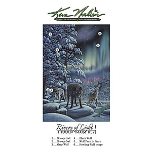 Rivers of Life, Aurora Bliss and Fire & Ice Trilogy by Kim Norlien 3 Framed Print Grouping Northern Lights Wolves Log Cabin Winter Full Moon Stars Campfire Art Print Pictures