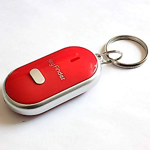 5PCS Whistle Sensors Key Chain Rings Flashing LED Mini Smart Finding Device for Old People