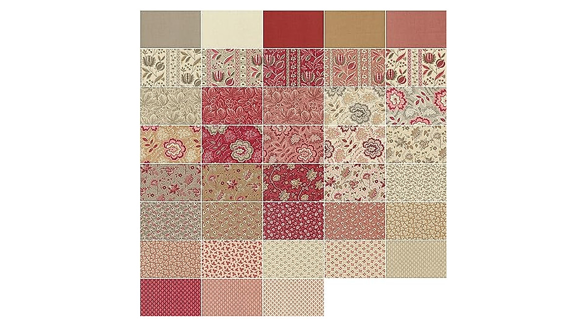 Chateau De Chantilly Charm Pack by French General; 42-5" Precut Fabric ...