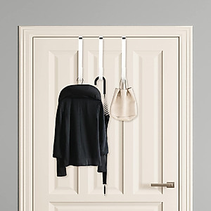 DAJIANG Over Door Hooks, 4 Pack - Soft Rubber, Prevent Scratches, For Hanging Clothes, Towels, Bags in Bathroom, Bedroom, Kitchen