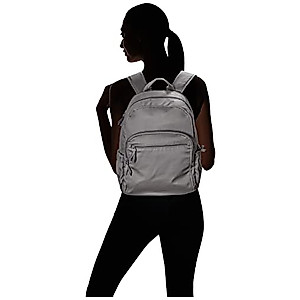 Vera Bradley Women's Cotton Campus Backpack, Galaxy Gray - Recycled Cotton, One Size