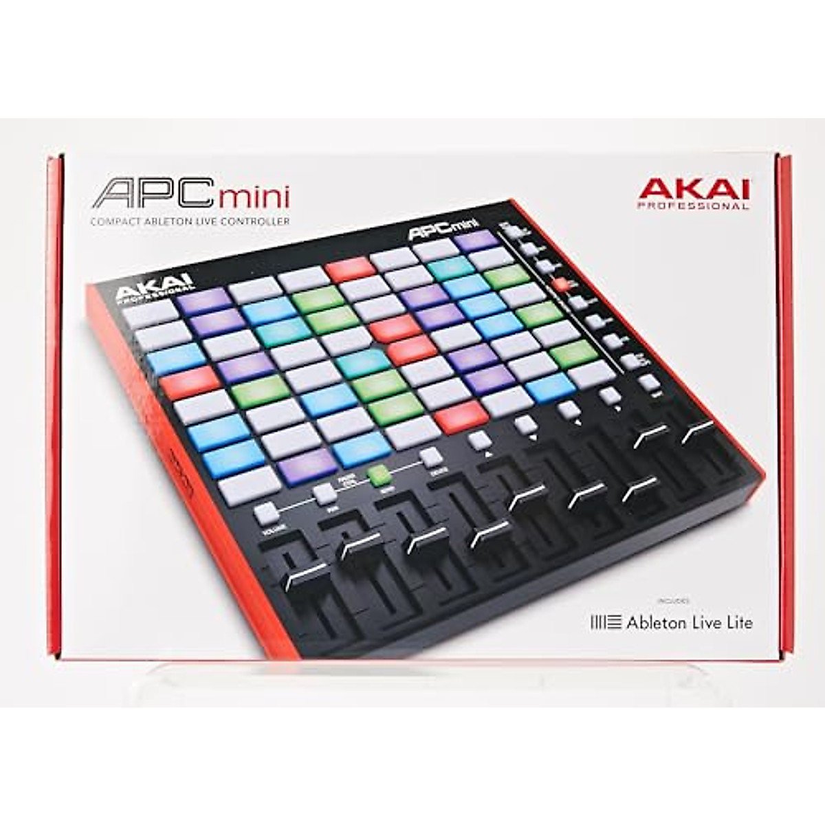 AKAI Professional APC Mini MK2 - USB MIDI Pad Controller for Clip Launching with Ableton Live Lite, 64 RGB Pads, Drum and Note Mode and MIDI Mixer