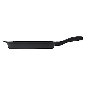 Master Pan Non-Stick Divided Grill/Fry/Oven Meal Skillet, 15", Black