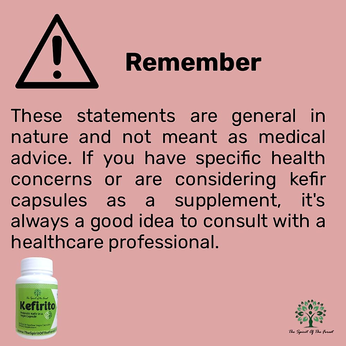 Kefirito 60 Veggie Capsules, 50 Billion CFU, 7 Probiotic Strains Kefiran, 582 mg Natural Active Probiotic, Supports Healthy Digestion, Gluten-Free, Lactosa-Free The Spirit Of The Forest 1 Month Supply